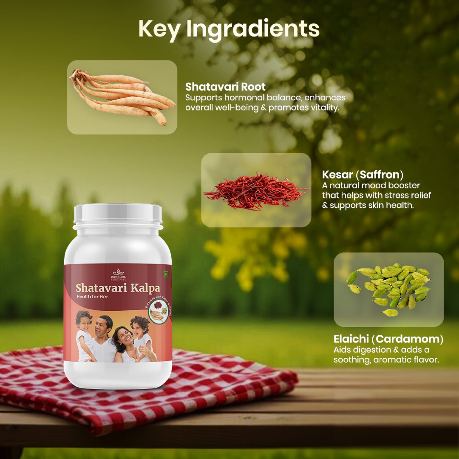 Shatavari Kalpa Granules (500gm) with Kesar & Elaichi | Supports ...